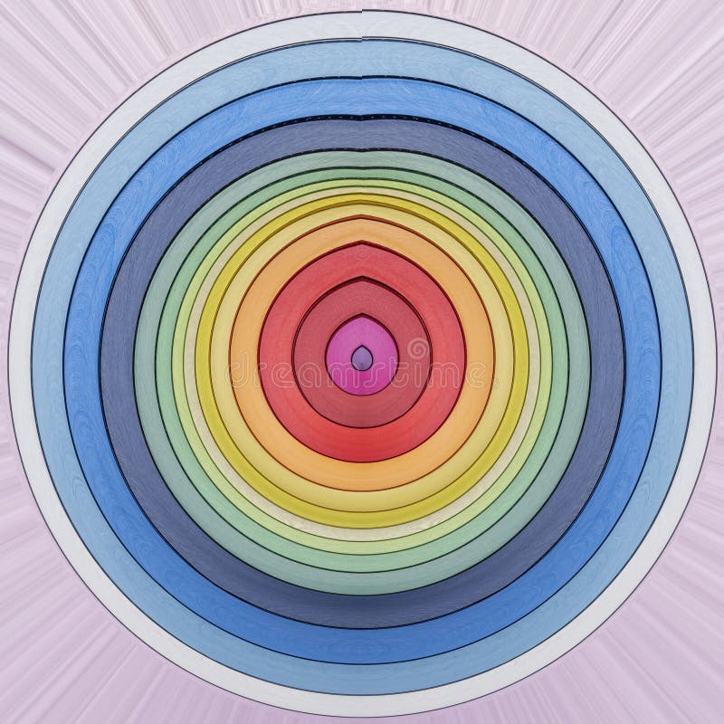 Abstract Colored Circle Lines Stock Illustration - Illustration of ...
