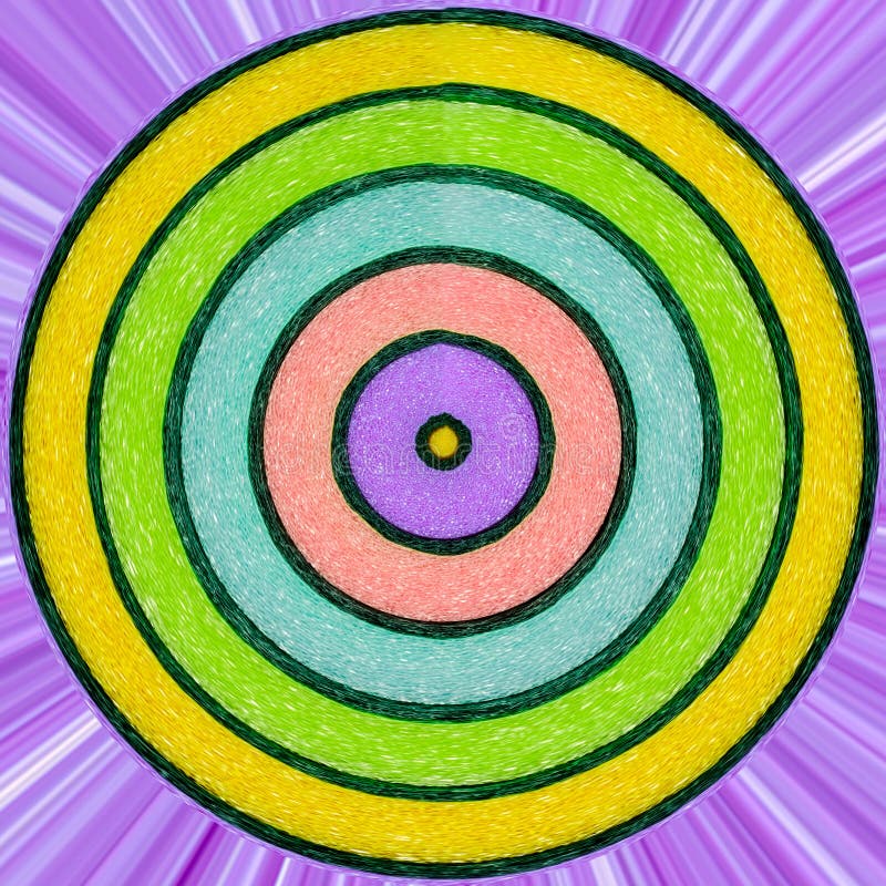 Abstract Colored Circle Lines Stock Illustration - Illustration of ...