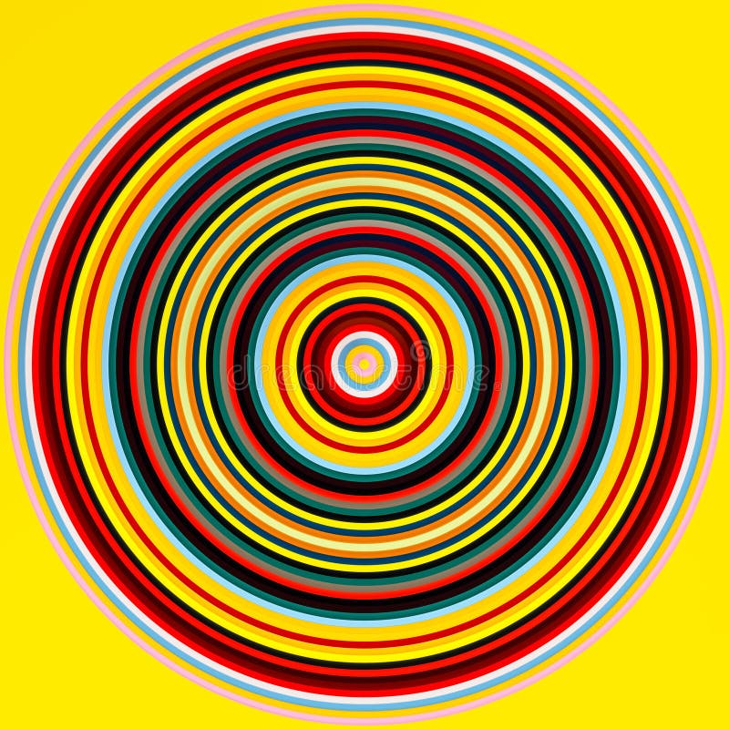 Abstract Colored Circle Lines Stock Illustration - Illustration of ...