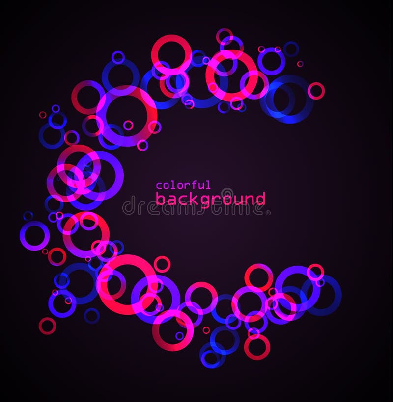 Abstract colored circles stock vector. Illustration of beautiful - 70711338