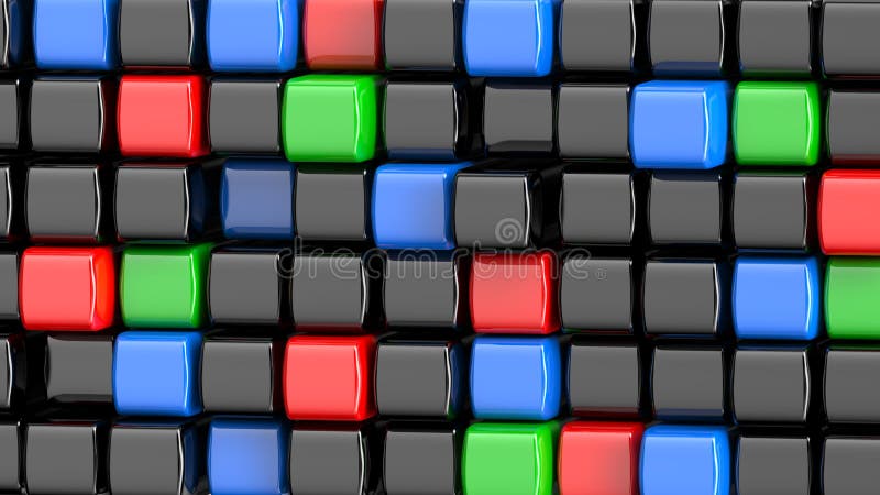 Abstract Colored Cubes Background Stock Illustration - Illustration of ...