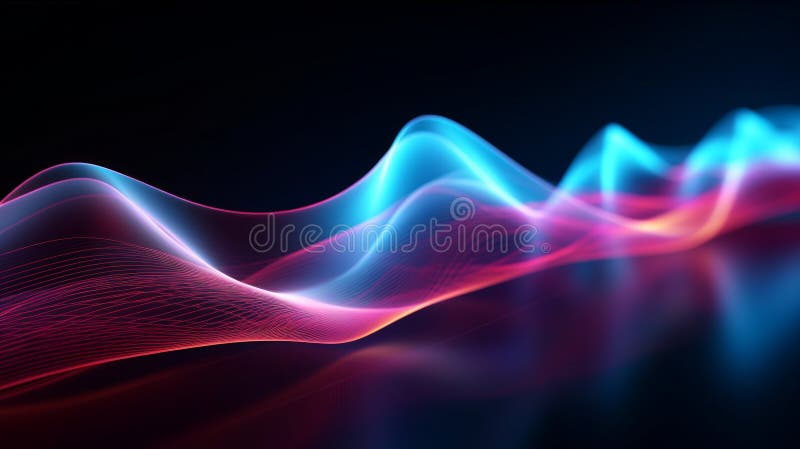 Abstract Colored Digital Waves. Speaking Sound Wave Stock Photo - Image ...