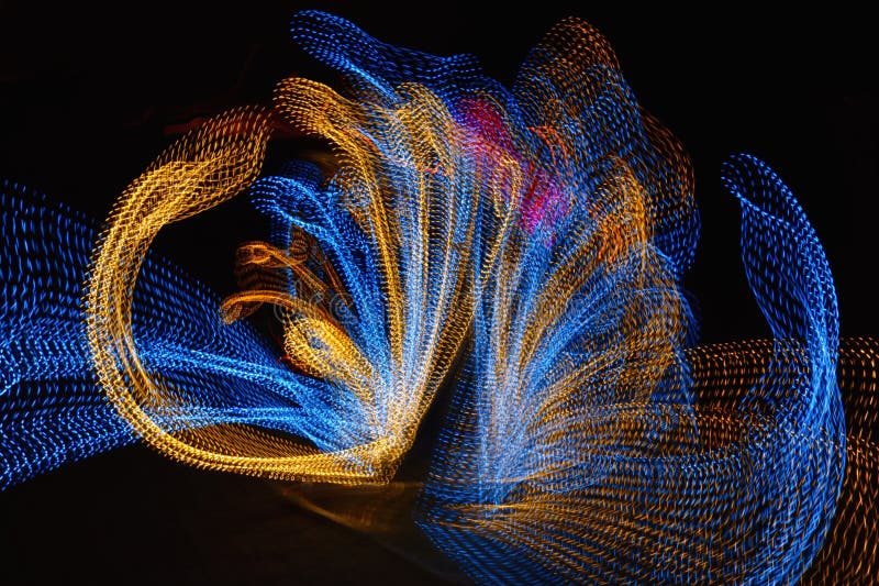 Abstract light drawing stock illustration. Illustration of colored ...