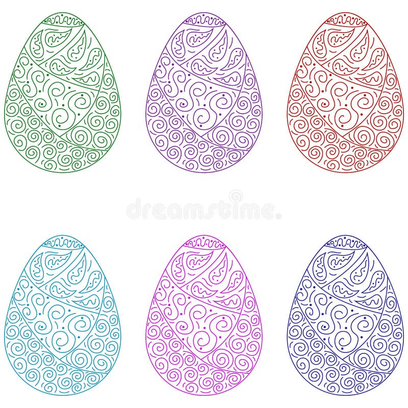 Abstract colored eggs stock vector. Illustration of vector - 88859298