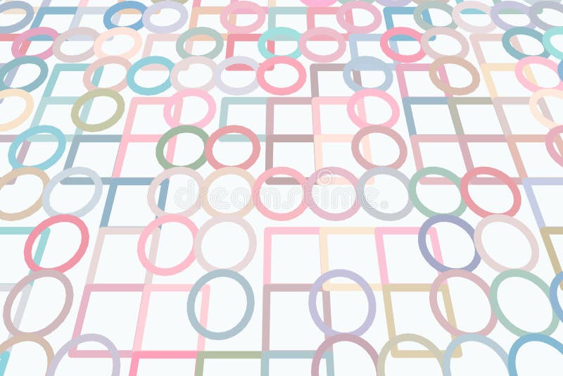 Abstract Colored Ellipse & Square Box Shape Pattern. Concept, Sphere ...