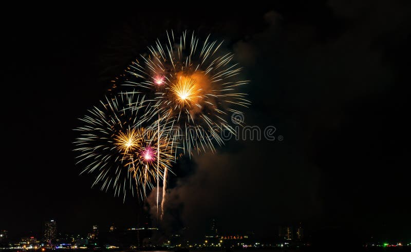 Abstract Colored Firework Background Light Up the Sky with Dazzling ...
