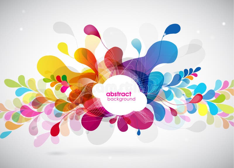 Abstract Colored Flower Background with Shapes. Stock Vector ...