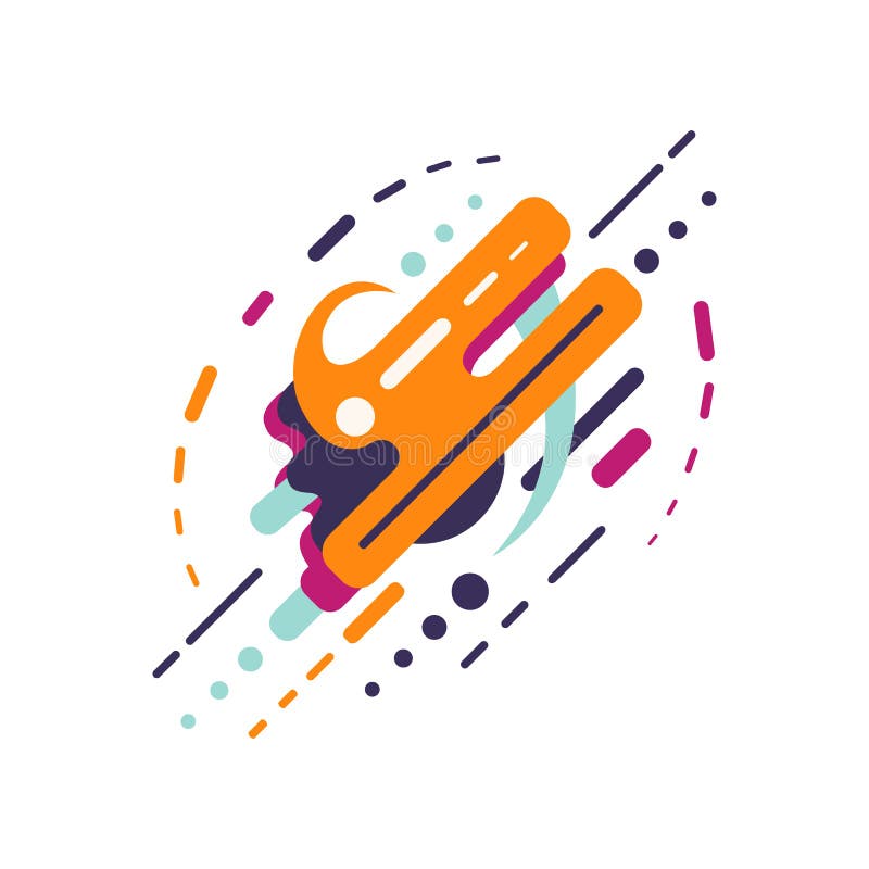 Abstract Colored Forms and Line Vector Isolated Elements. Stock Vector ...