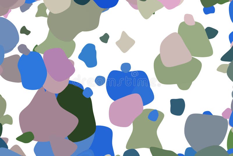 Abstract Colored Geometric Random Rounded Shapes Pattern. Decoration ...