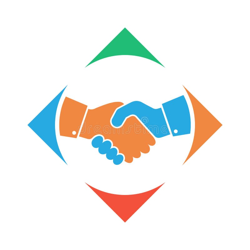 Set of Colored Handshake Icons. Vector Illustration. Stock Illustration ...