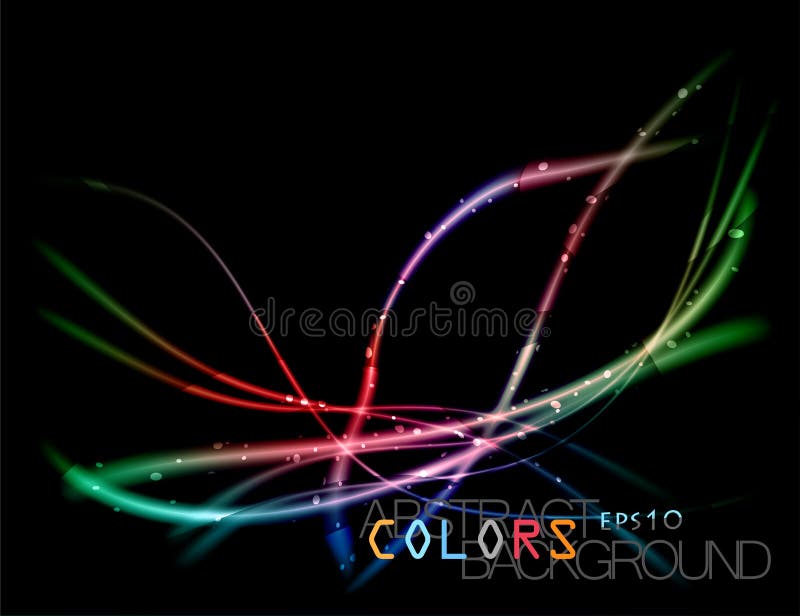 Abstract Colored Lines Scene Stock Vector - Illustration of background ...