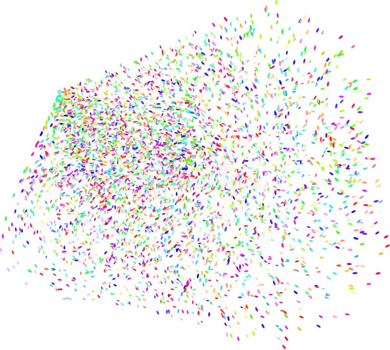 Abstract Colored Motion, Particle or Random Shape Pattern. Geometric ...