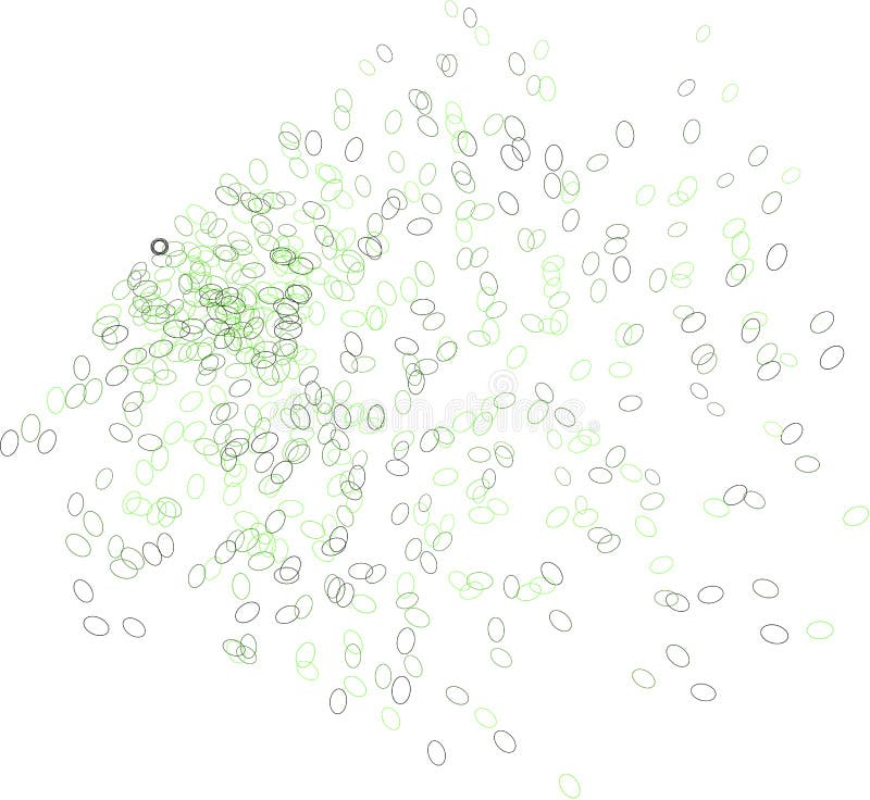 Abstract Colored Motion, Particle or Random Shape Pattern. Style ...