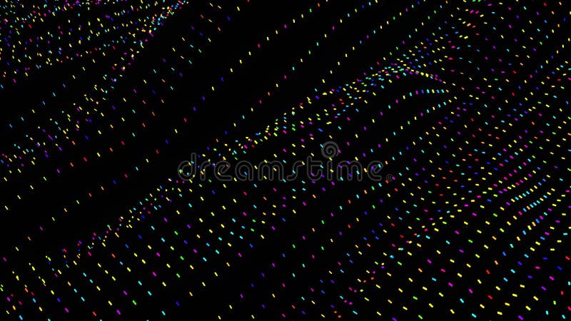 Abstract Colored Neon Glitch Boxes on a Black Stock Footage - Video of ...