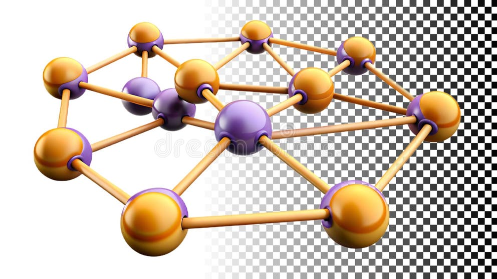 Abstract Colored Network Structure, Representing Connections and Data Flow Png Transparent Image ...