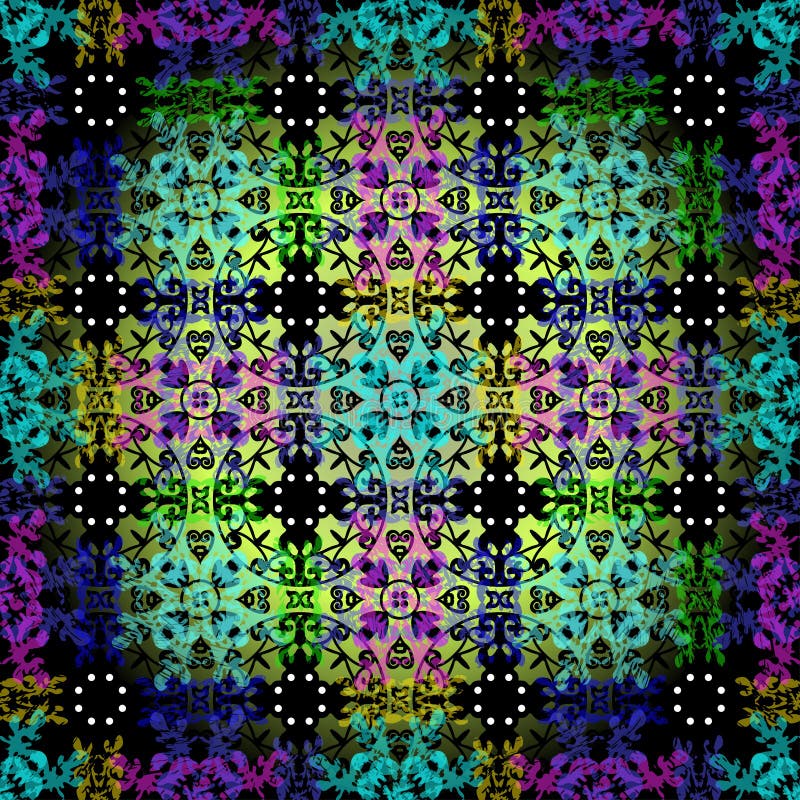 Abstract Colored Objects Against A Background Backlit Seamless Vector ...