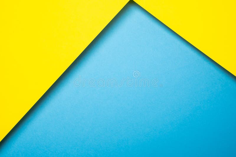 Abstract Colored Paper Blue Yellow Background Stock Image - Image of ...
