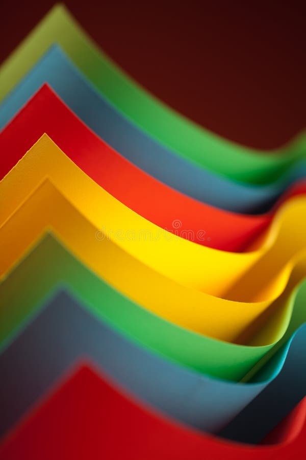 Abstract Colored Paper Structure on Red Background Stock Photo - Image ...