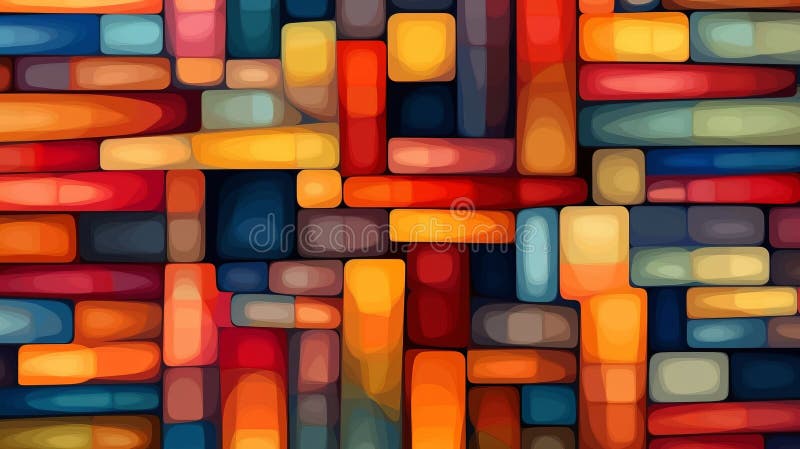 Abstract Colored Pattern. Geometric Shape Background for Design. Block ...