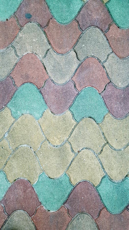Wave Paving Slabs. Seamless Tileable Texture. Stock Photo - Image of ...