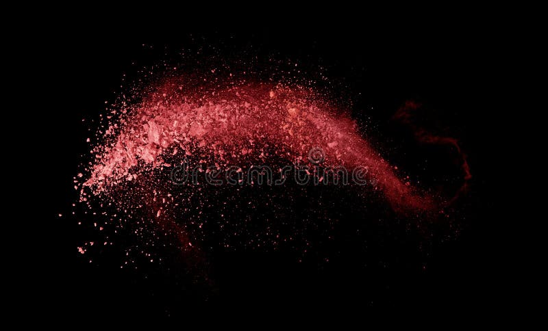 Abstract Colored Powder Explosion Isolated on Black Background. Stock ...