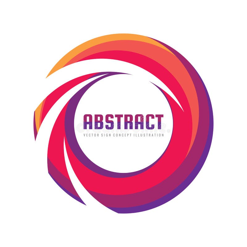 Abstract Ring - Positive Concept Logo Design. Circle with Shapes ...