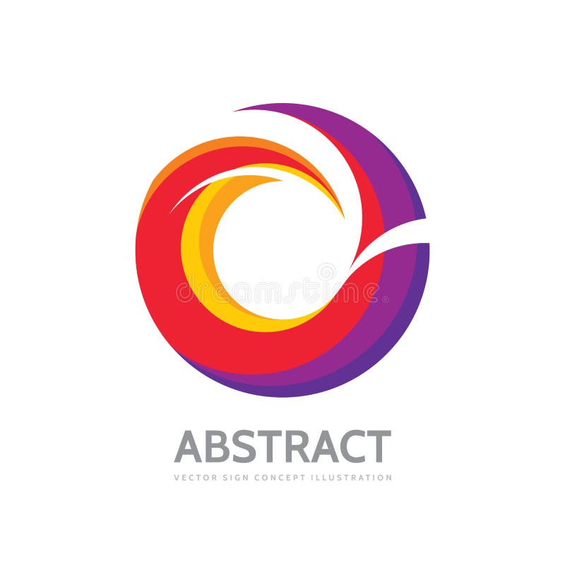 Abstract Ring - Positive Concept Logo Design. Circle with Shapes ...
