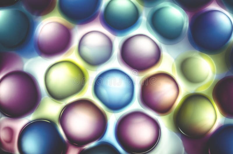 Abstract Colored Microspheres Cells in Liquid, Background Stock Image ...