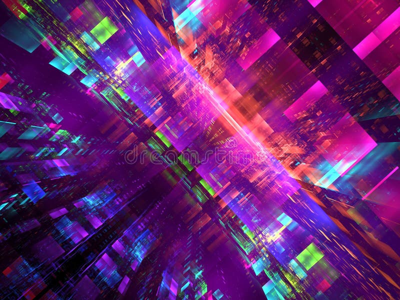 Abstract Colored Technology Background - Digitally Generated Image ...