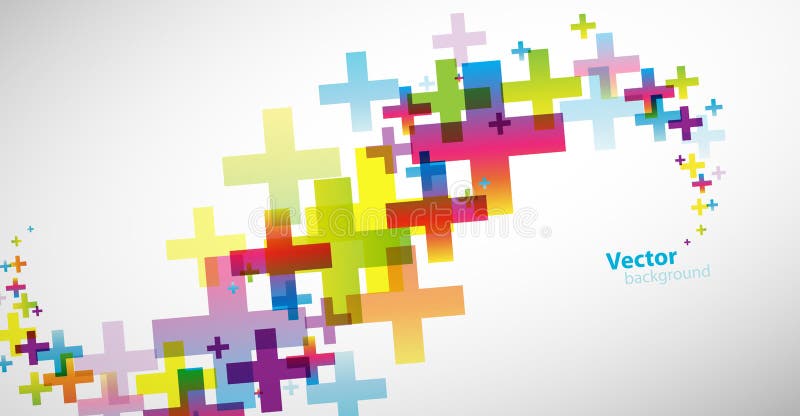 Abstract Colored Wallpaper with Plus Signs. Stock Vector - Illustration ...