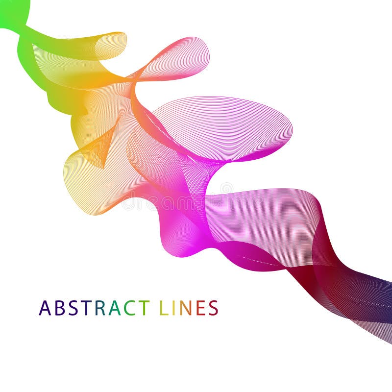 Abstract Colored Wave or Curved Line Element for Design. Vector ...