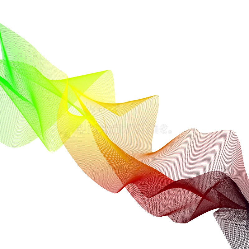 Abstract Colored Wave or Curved Line Element for Design. Vector ...