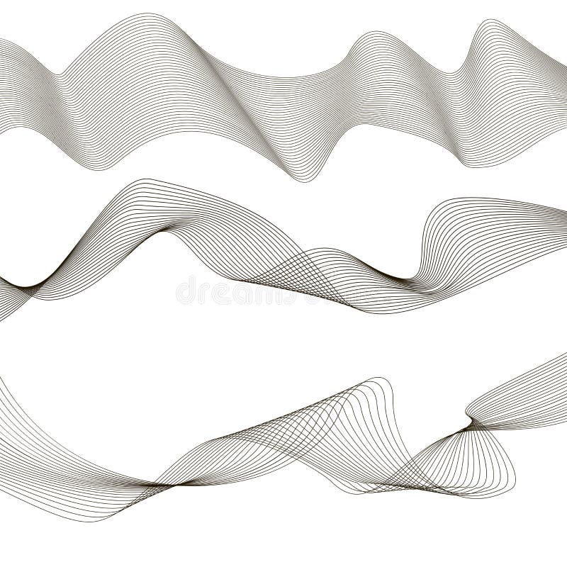 Abstract Colored Wave or Curved Line Element for Design. Vector ...