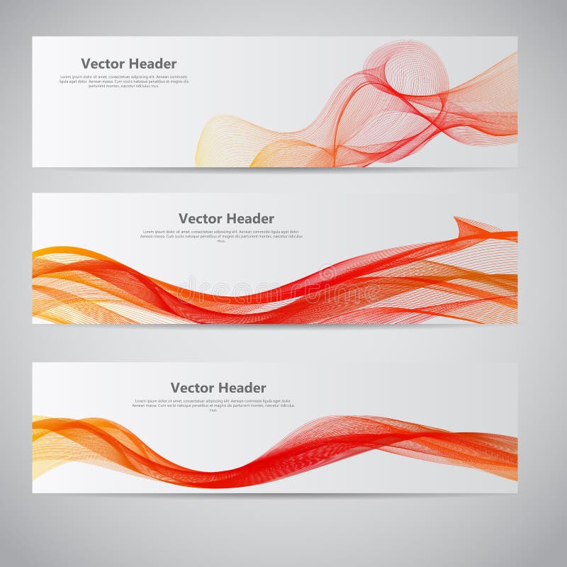 Abstract Colored Wave Header Background. Vector Illustration Stock ...