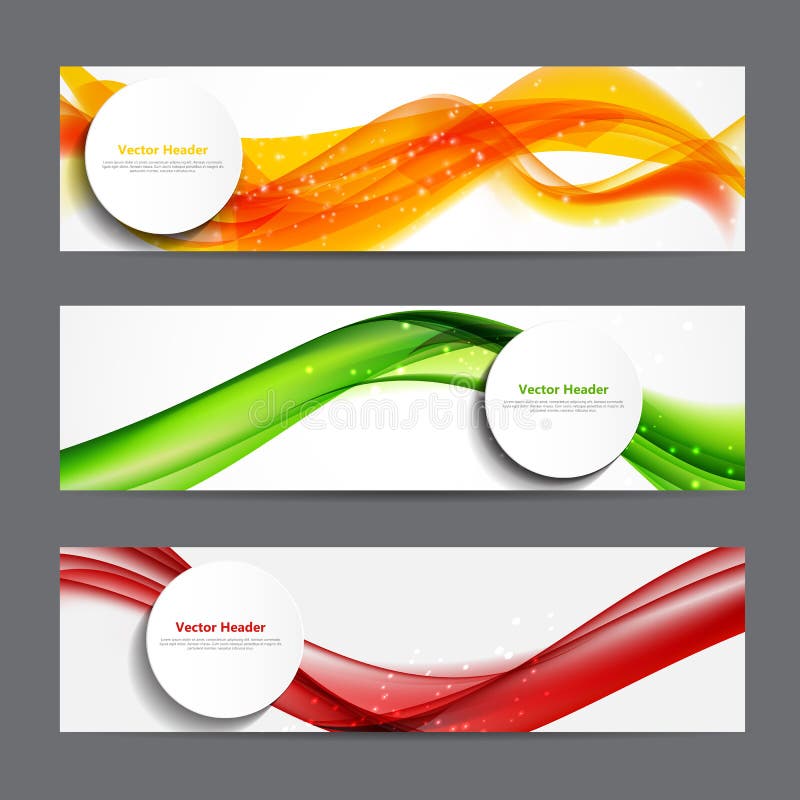 Abstract Colored Wave Header Background. Vector Illustration Stock ...