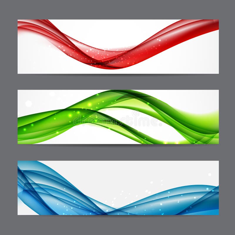 Abstract Colored Wave Header Background. Vector Illustration Stock ...