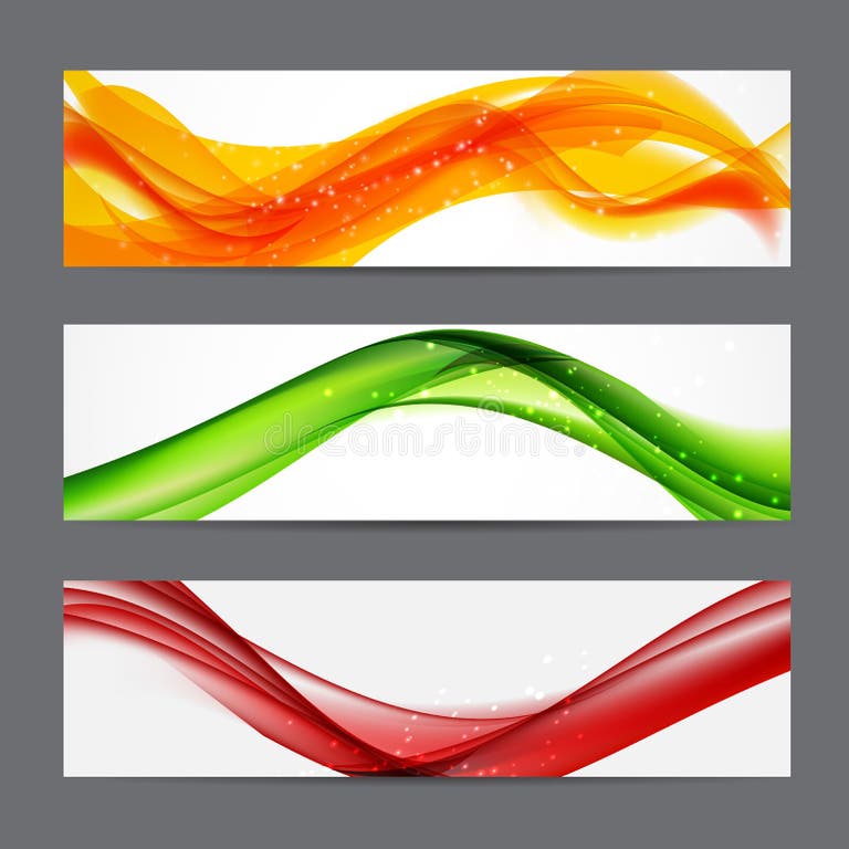 Abstract Colored Wave Header Background. Vector Illustration Stock ...