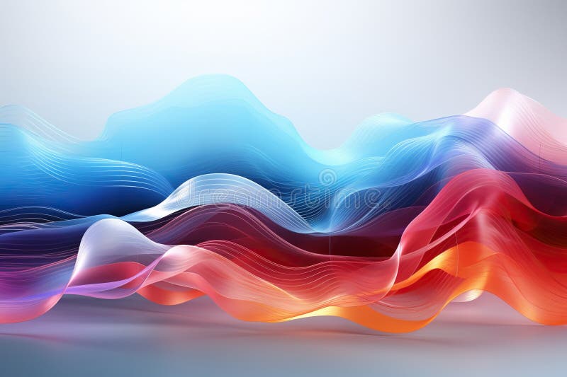 Abstract Colored Wave Pattern with Liquid Effect. Place for Text ...