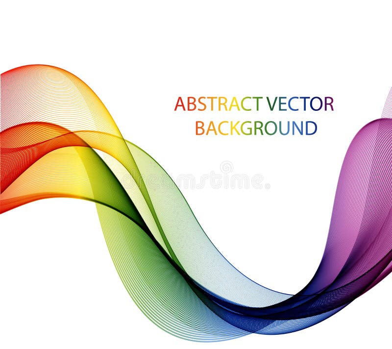 Abstract Colored Wave on White Stock Vector - Illustration of concept ...