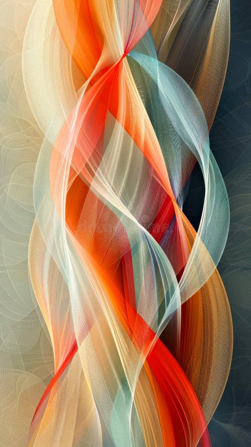 Abstract Colored Waves of Light Blending in a Fluid Motion. Banner ...