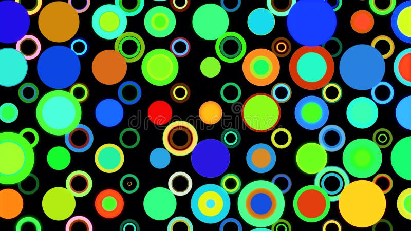 Abstract Colorful Animated Circle Rings Video Loop Background â€“ 4k ...