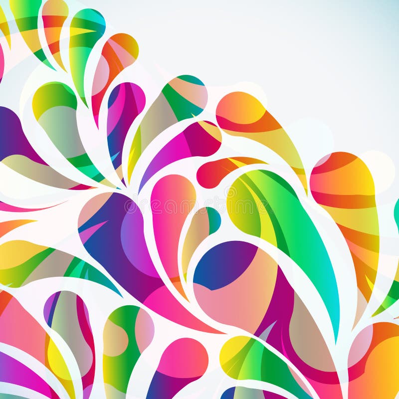 Abstract Colorful Arc-drop Background. Stock Illustration ...