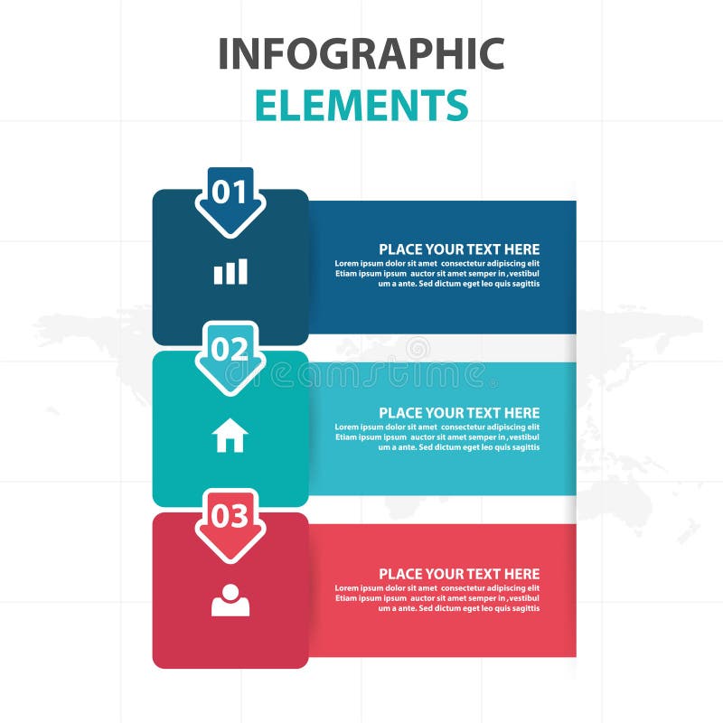 Abstract Colorful Arrow and Label Business Infographics Elements ...