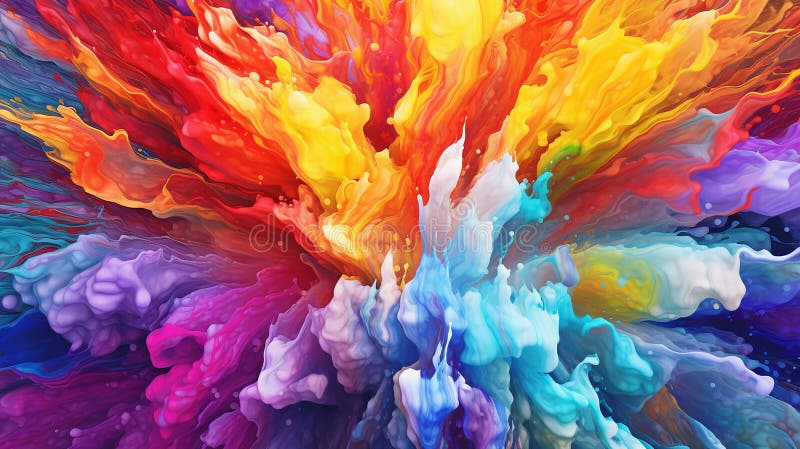 Abstract Colorful Art Piece, Created Using Ai Generative. Stock ...
