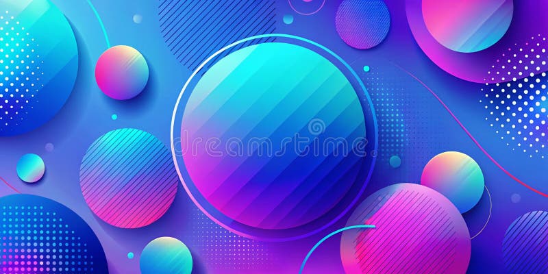 Abstract Colorful Background with Blue Gradations and Circle Effects ...