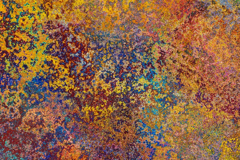 Abstract Colorful Background with Chaotic Spots of Paint Over Canvas ...