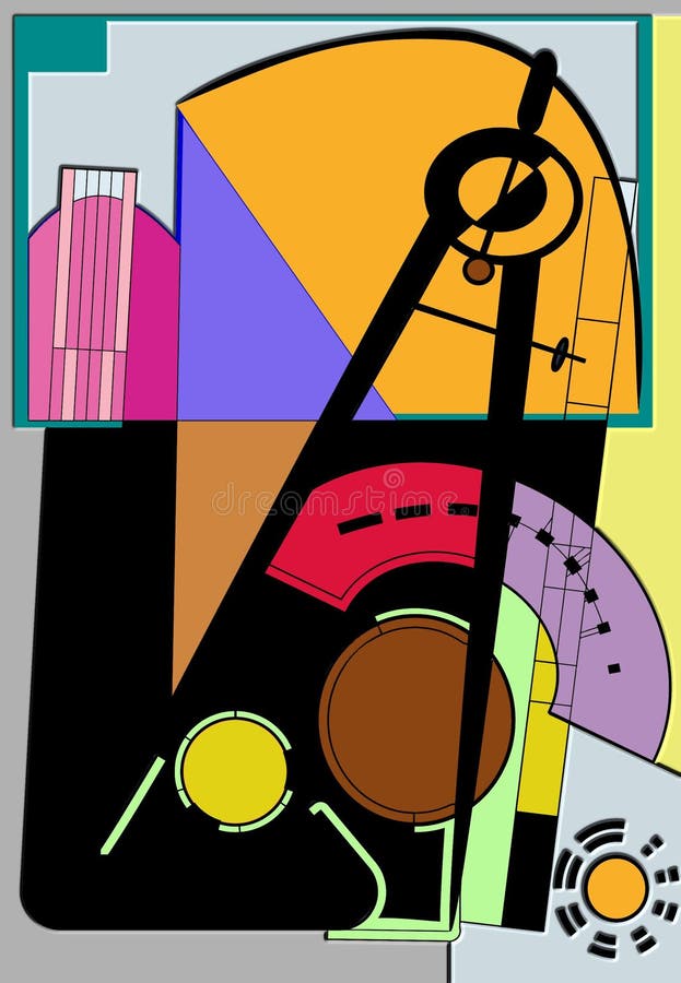 Abstract Colorful Background, Compass for Drawing Stock Illustration ...