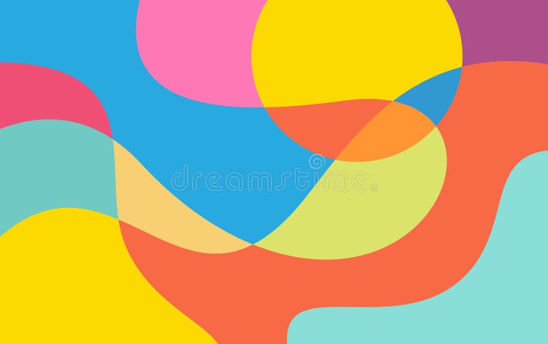 Abstract Colorful Background Design with Simple Liquid Shapes ...