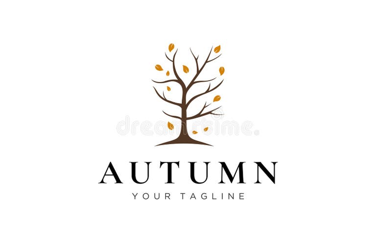 Autumn Tree Logo Design Vector Illustration Stock Vector - Illustration ...