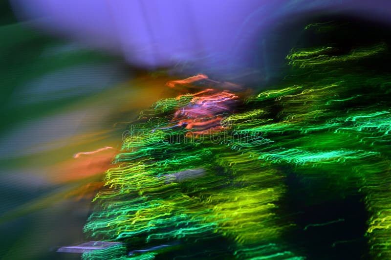 Abstract Colorful Background. Digital Art. Green Wave with Purple Rays ...